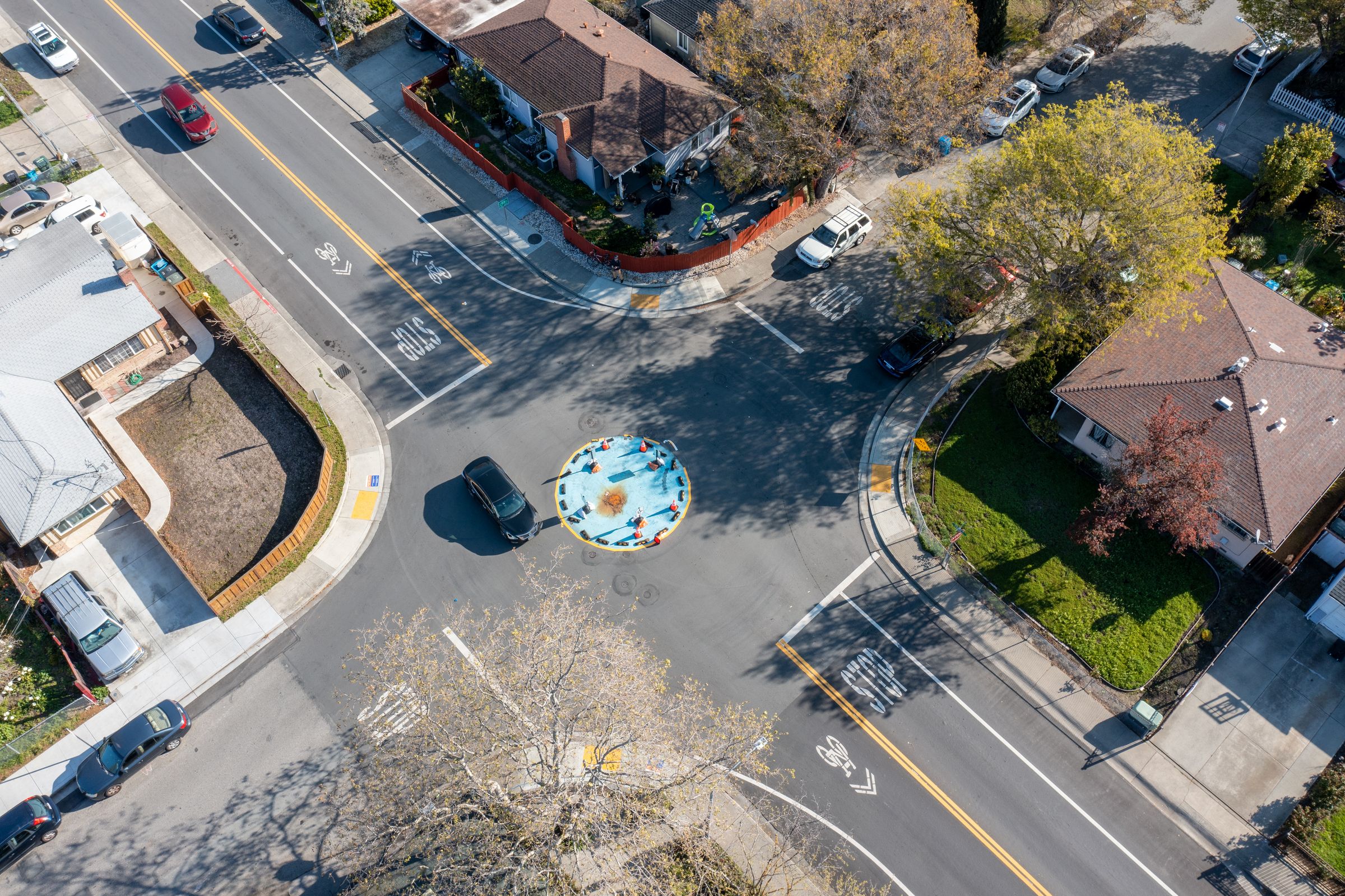 Converting Two East Palo Alto Temporary Traffic Circles to Mini Roundabouts
